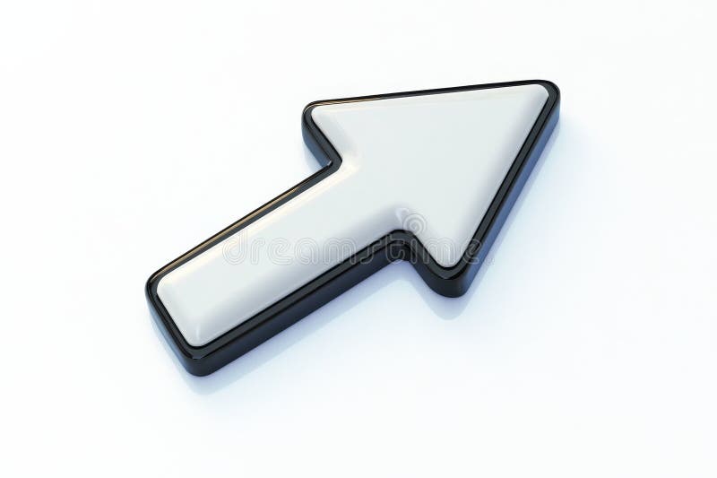 Stylized Computer Arrow on a Clean White Background Inviting Users To ...