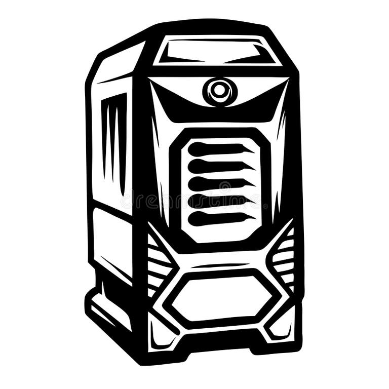 Stylized Computer Tower Design for Gaming Setup and Tech Enthusiast ...