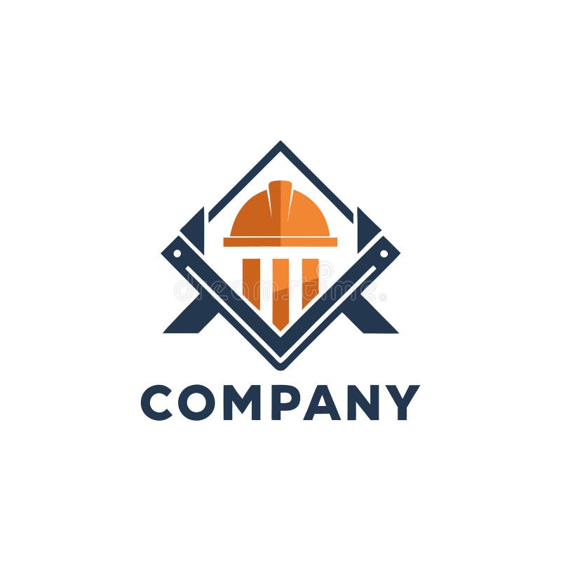 Construction Hard Hat Logo Design Concept for Company Identity Stock ...