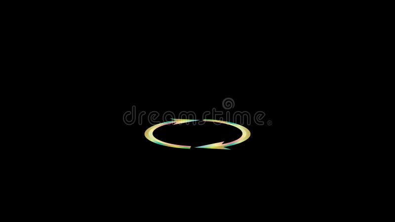 Stylized Continuous Loop Icon Graphic Image with Arrowheads ...