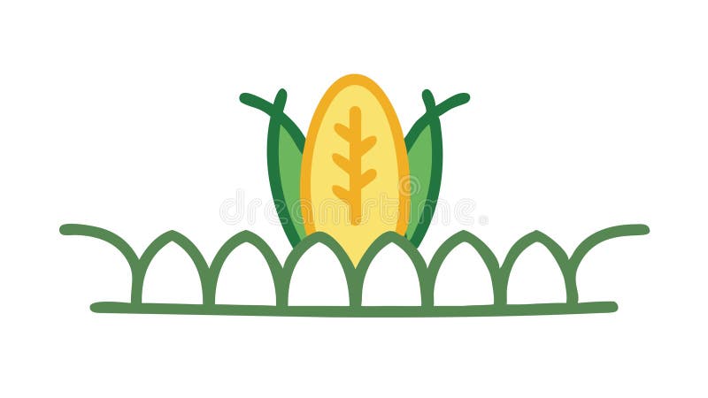 Stylized Corn Stalks Agricultural Icon, Vector Design Generative AI ...