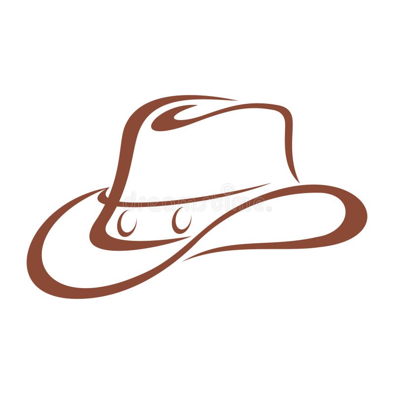 Stylized Cowboy Hat Vector Illustration. Cowboy Logo Design Concept ...