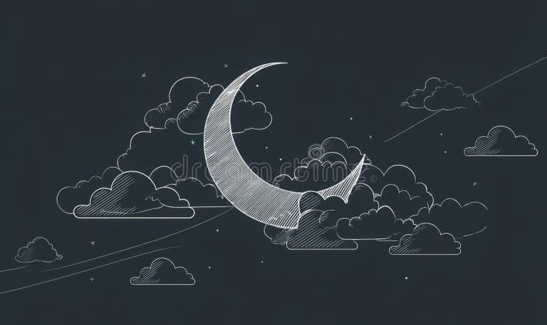 Stylized Crescent Moon Stock Illustrations – 4,112 Stylized Crescent ...