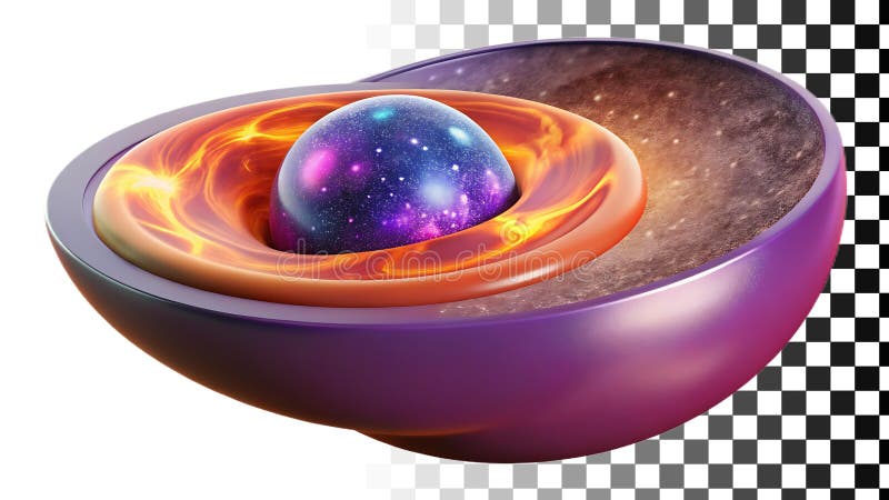 Abstract Planet Core Cross Section Layers Galaxy Space Png Transparent ...