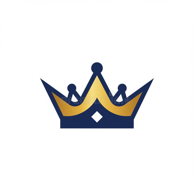 A Stylized Crown with Alternating Blue and Gold Sections. the Crown ...