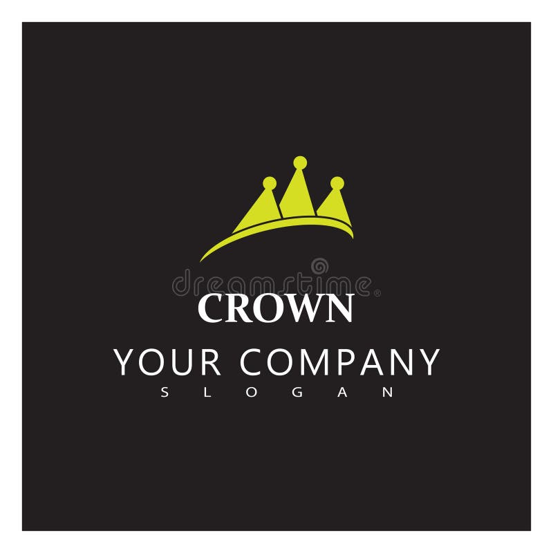 Stylized Crown Logos and Symbol Stock Illustration - Illustration of ...