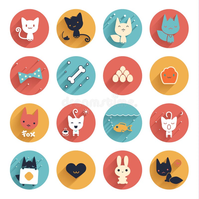 Stylized Cute Animals. Part 1 Stock Vector - Illustration of minimal ...