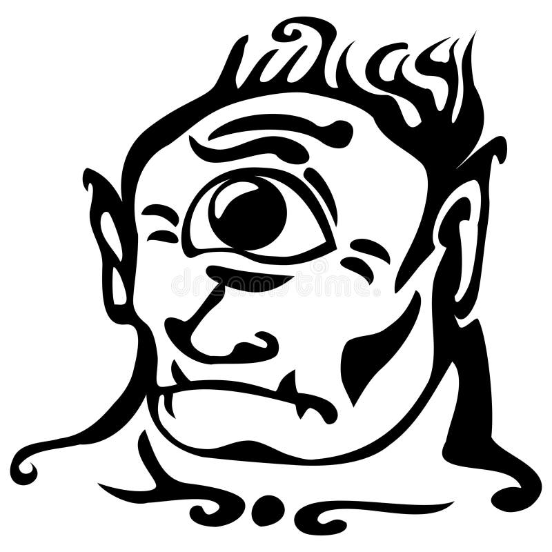Stylized Cyclops,Whimsical Cyclops Mythical Stylized Cyclops Stock ...