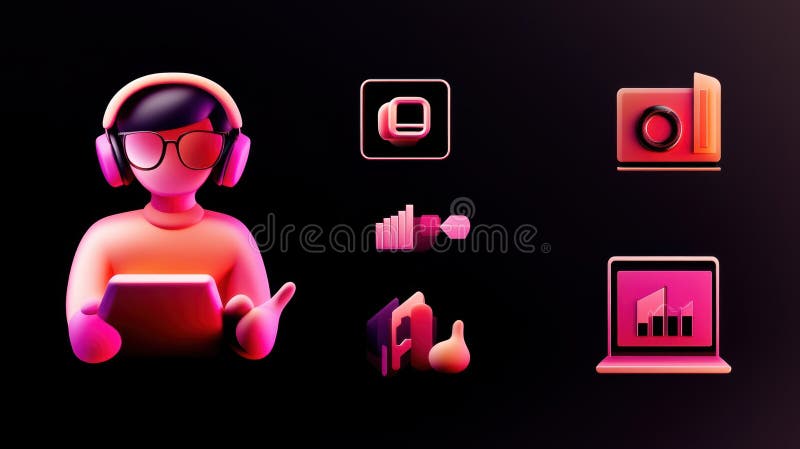 Digital Trends & Analytics Stock Illustration - Illustration of ...