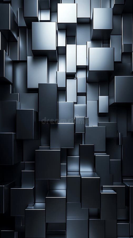 Stylized 3D Geometric Figures on a Minimalist Grid Background Stock ...