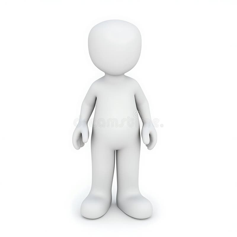 A Stylized 3D Icon of a Generic Man Stock Illustration - Illustration ...
