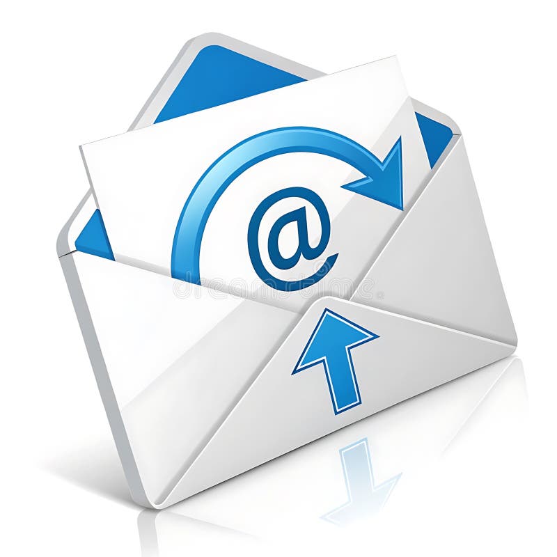 Modern Email Sending Concept with Upward Arrow Stock Illustration ...