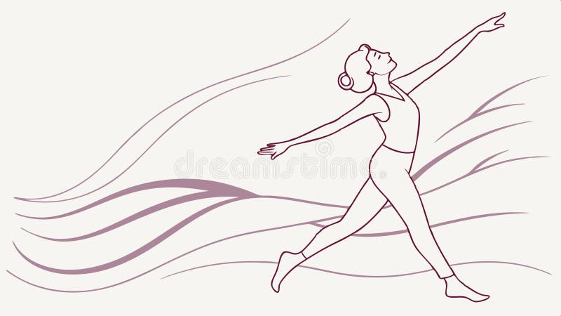 Stylized Dancer Figure Illustration, Symbolizing Movement, Grace ...