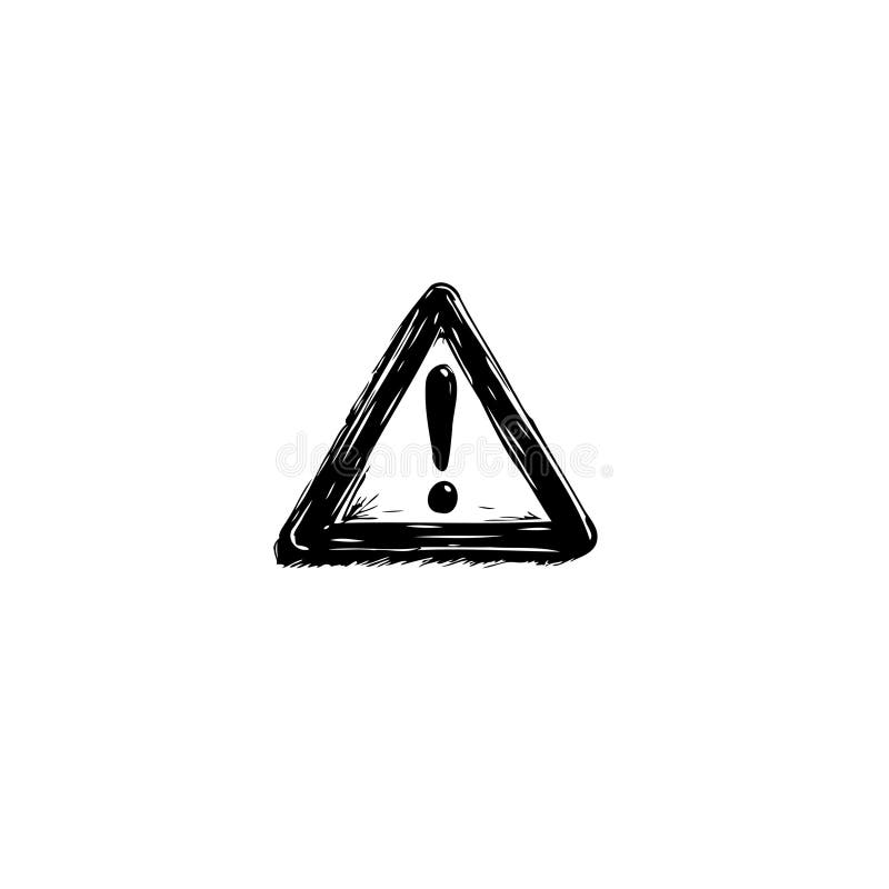 Stylized Danger Symbol Depicting a Warning or Precaution, Artistic ...