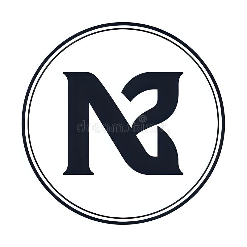 A Stylized Dark Blue Logo Featuring the Letters N and R Inside a Circle ...