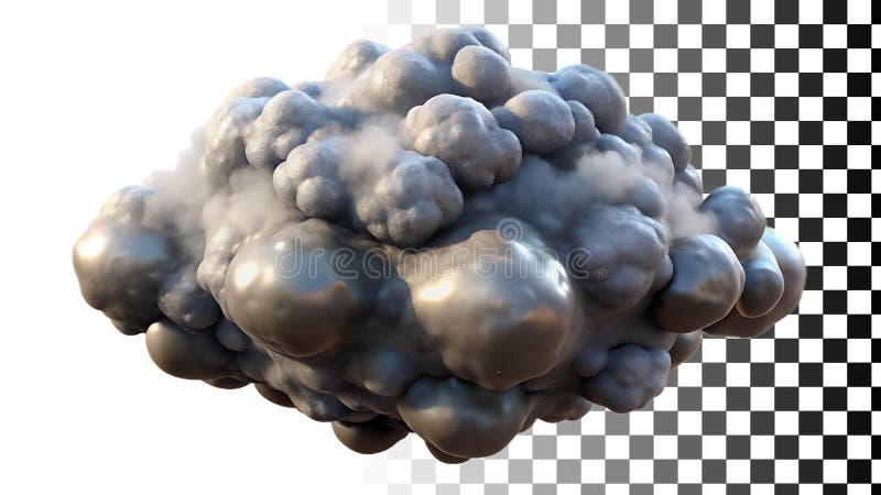 Stylized Dark Gray Cloud Bumpy Texture Weather Formation Png ...