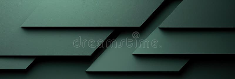 Stylized Dark Green Geometric Layers Abstract Composition for Modern ...