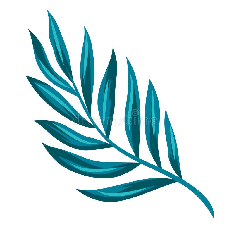 Stylized Date Palm Leaf. Decorative Image of Tropical Foliage and Plant ...