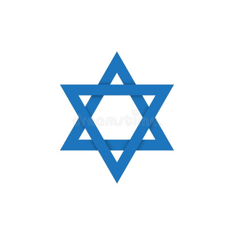 Stylized David Star from Israel Flag Vector Illustration. Stock Vector ...