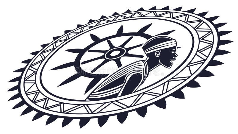 Stylized Decorative Circular Emblem or Wheel, Vector Design Generative ...