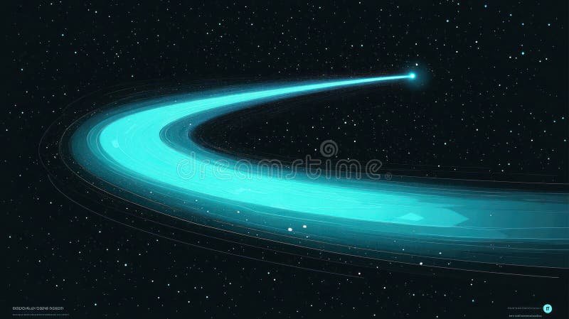 A Stylized Depiction of a Comet Traveling through a Starry Space ...