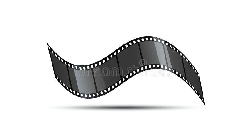 A Stylized Depiction of a Film Strip with a Wavy, Dynamic Form. the ...