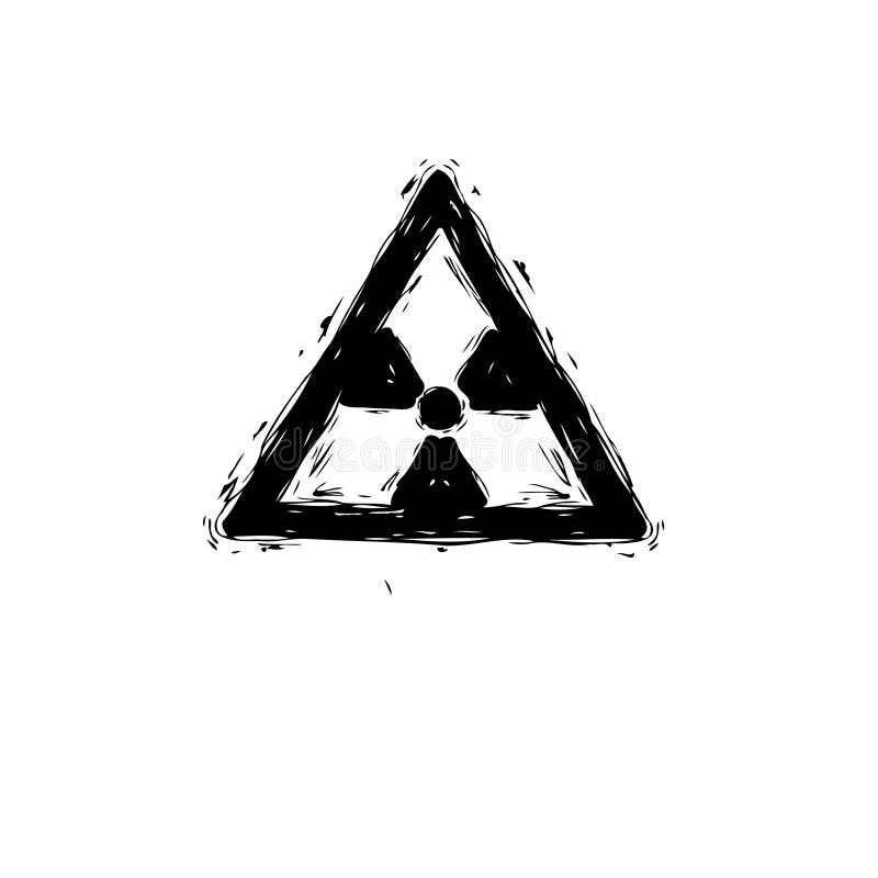 Stylized Depiction of a Radiation Hazard Symbol with Distressed Texture ...