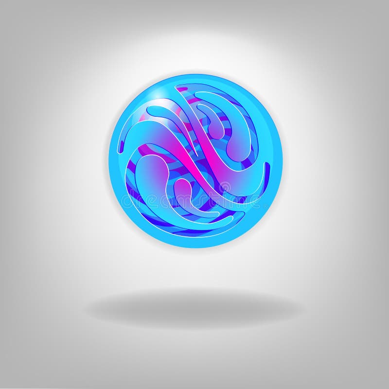 Stylized Design Element. Abstract 3D Geometrical Design. Flower. Stock ...