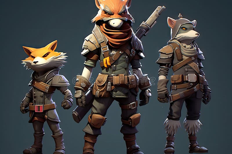 Stylized Designed Gaming Characters Stock Image - Image of artistic ...