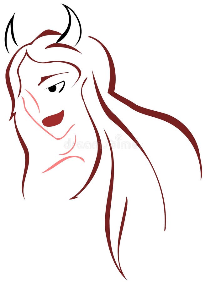 Stylized devil stock vector. Illustration of holiday - 34785976