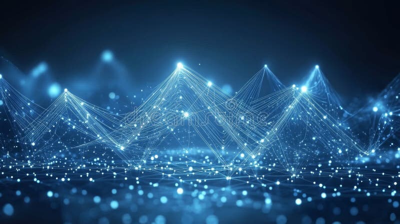 A Stylized Digital Backdrop Featuring an Abstract Network Pattern and a ...