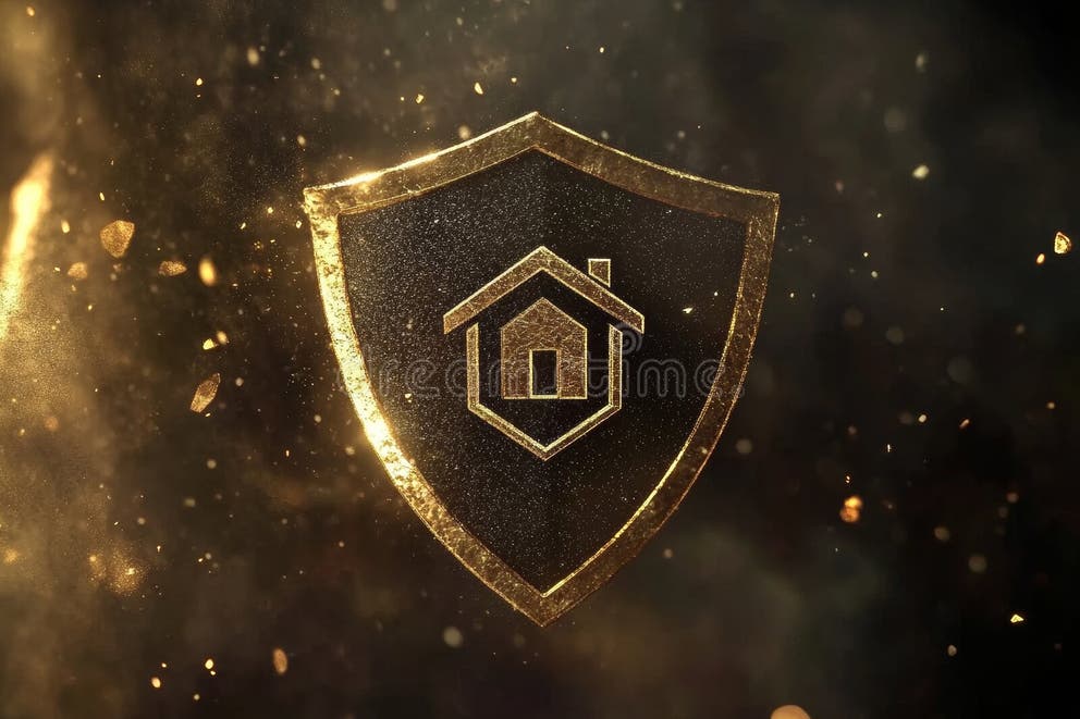 A Stylized Digital Emblem Symbolizing the Protection and Security of ...