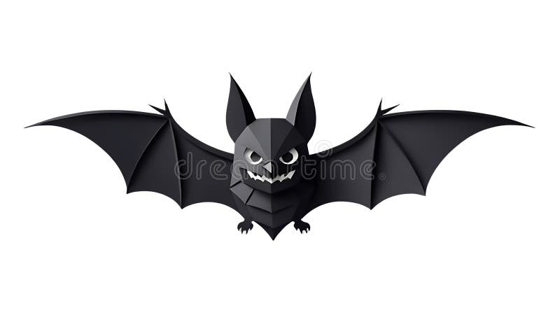 Origami Bat Art Geometric Paper Design Stock Illustration ...