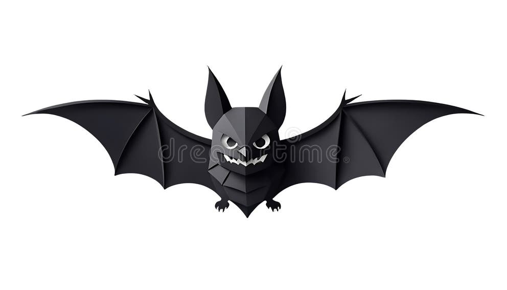 Origami Bat Art Geometric Paper Design Stock Illustration ...