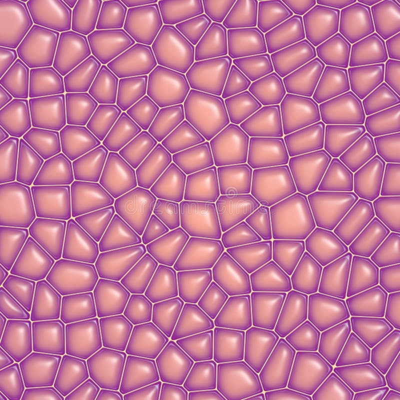 Stylized Digital Illustration of Pink Organic Cells Under a Microscope ...