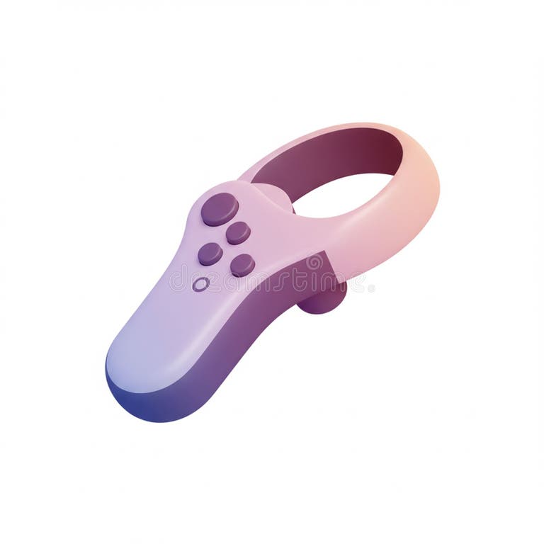 A Stylized Digital Rendering of a Game Controller with a Sleek ...