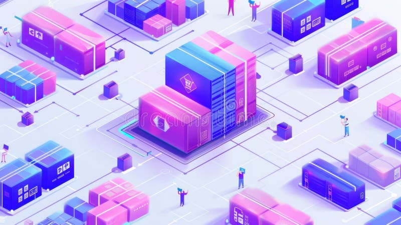 Distribution Trucks Network Logistics Stock Illustrations – 1,598 ...