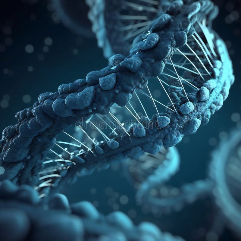 Stylized DNA Double Helix Strand Model Stock Illustration ...
