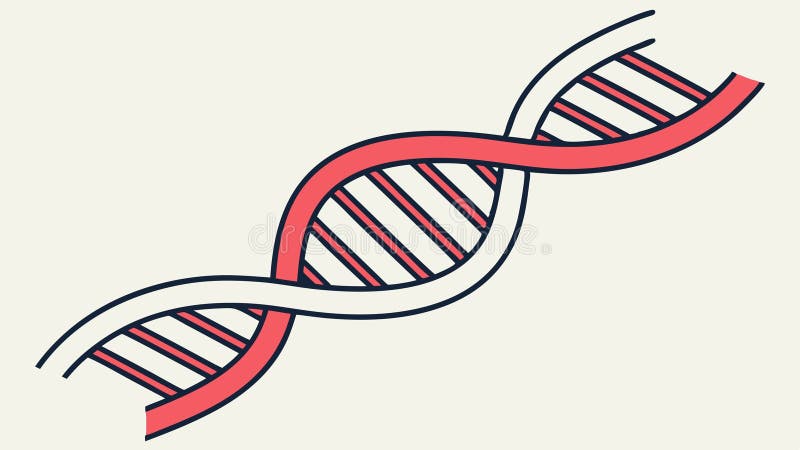 Stylized DNA Helix. Genetic Science Icon, Vector Design Generative AI ...