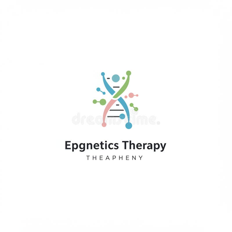 Stylized DNA Helix Logo Featuring Blue and Green Strands Intertwined ...