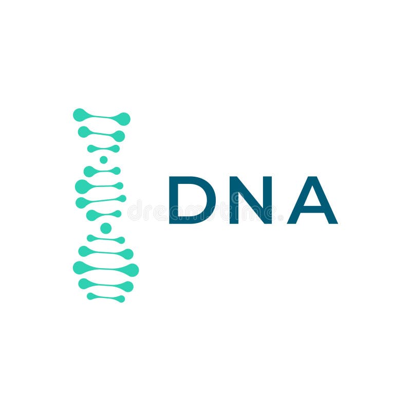 Stylized DNA Helix Logo Featuring a Turquoise Double Helix Structure on ...