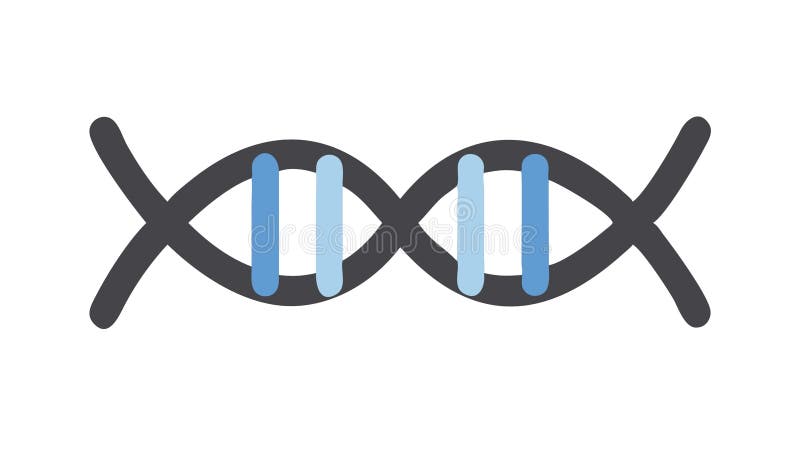 Stylized DNA Helix Structure Genetic Science Double Strand, Vector ...