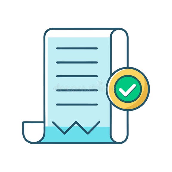 Document Approved: Illustrative Depiction of a Document with Checkmark ...