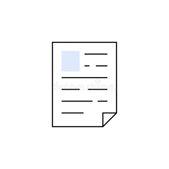 Document Illustration with Text and Icon, Representing Concepts in ...