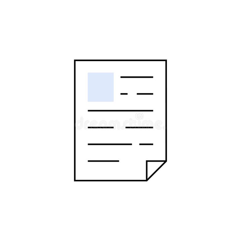 Document Illustration with Text and Icon, Representing Concepts in ...