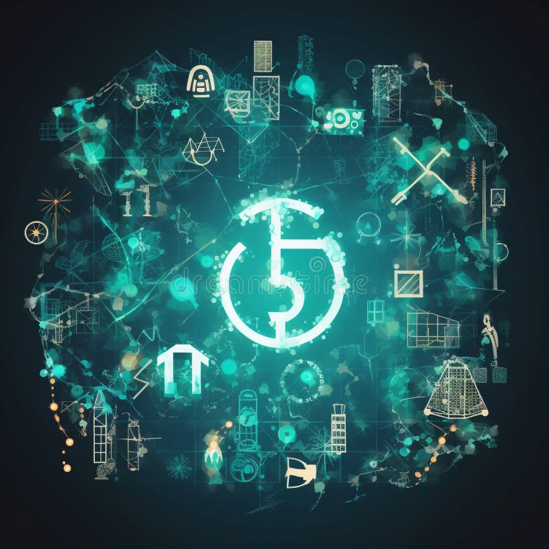 Stylized Dollar Sign Made Up of Financial Symbols and Data Stock ...