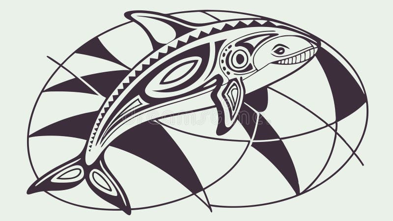 Stylized Dolphin Tribal Geometric Abstract Vector, Vector Design ...