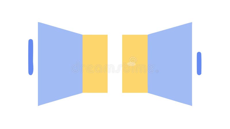 Stylized Doors or Portal Icon, Entry Exit Access Graphic, Vector Design ...