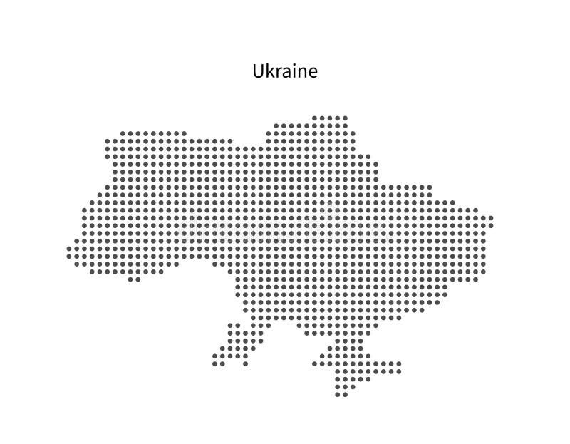 Stylized Dotted Map of Ukraine - Abstract Vector Illustration Stock ...