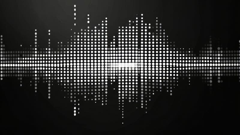 Stylized Dotted Sound Wave Pattern Showcasing Sleek Halftone Design in ...